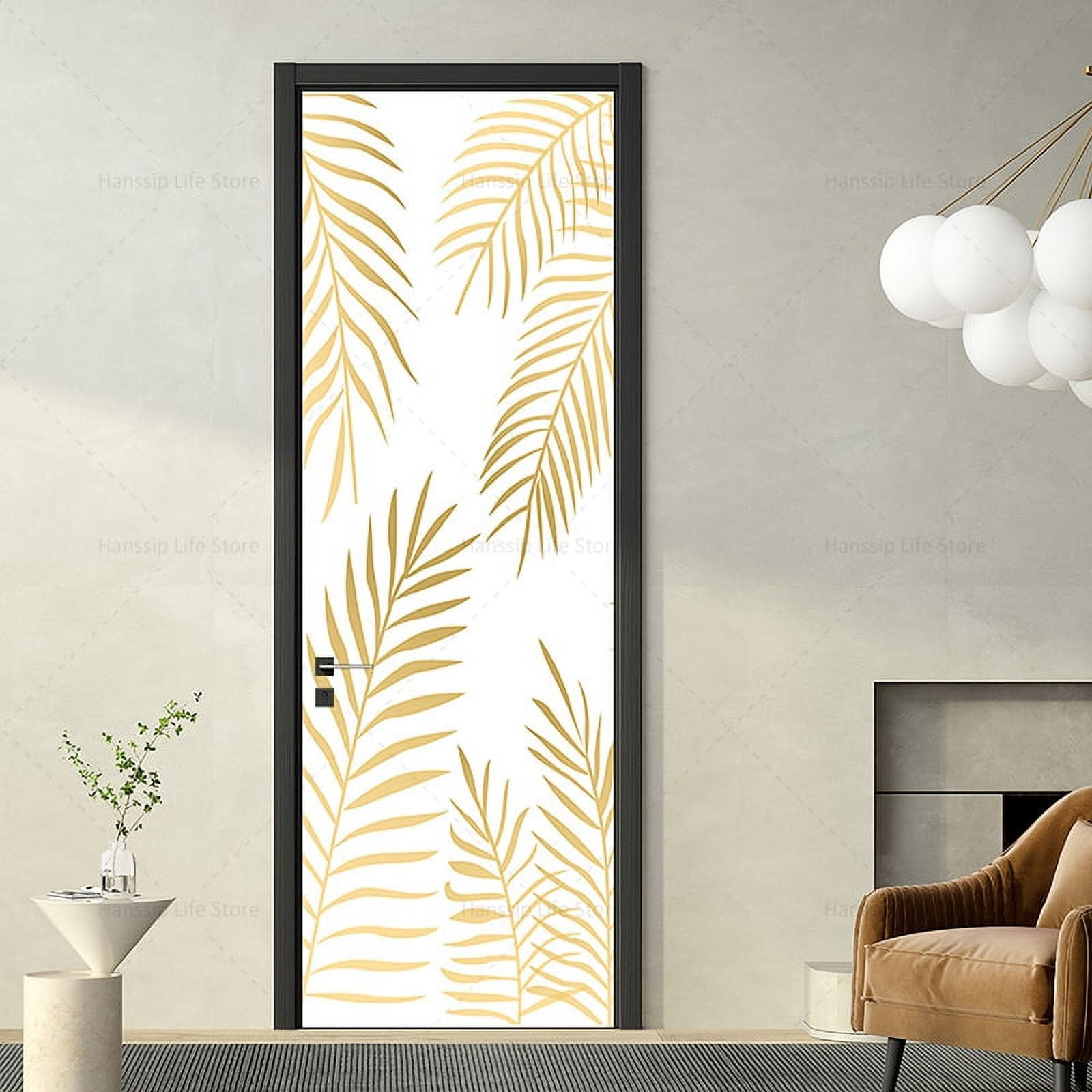 Palm Plants 3D Door Wallpaper Sticker Adhesive Vinyl Mandala Relief ...