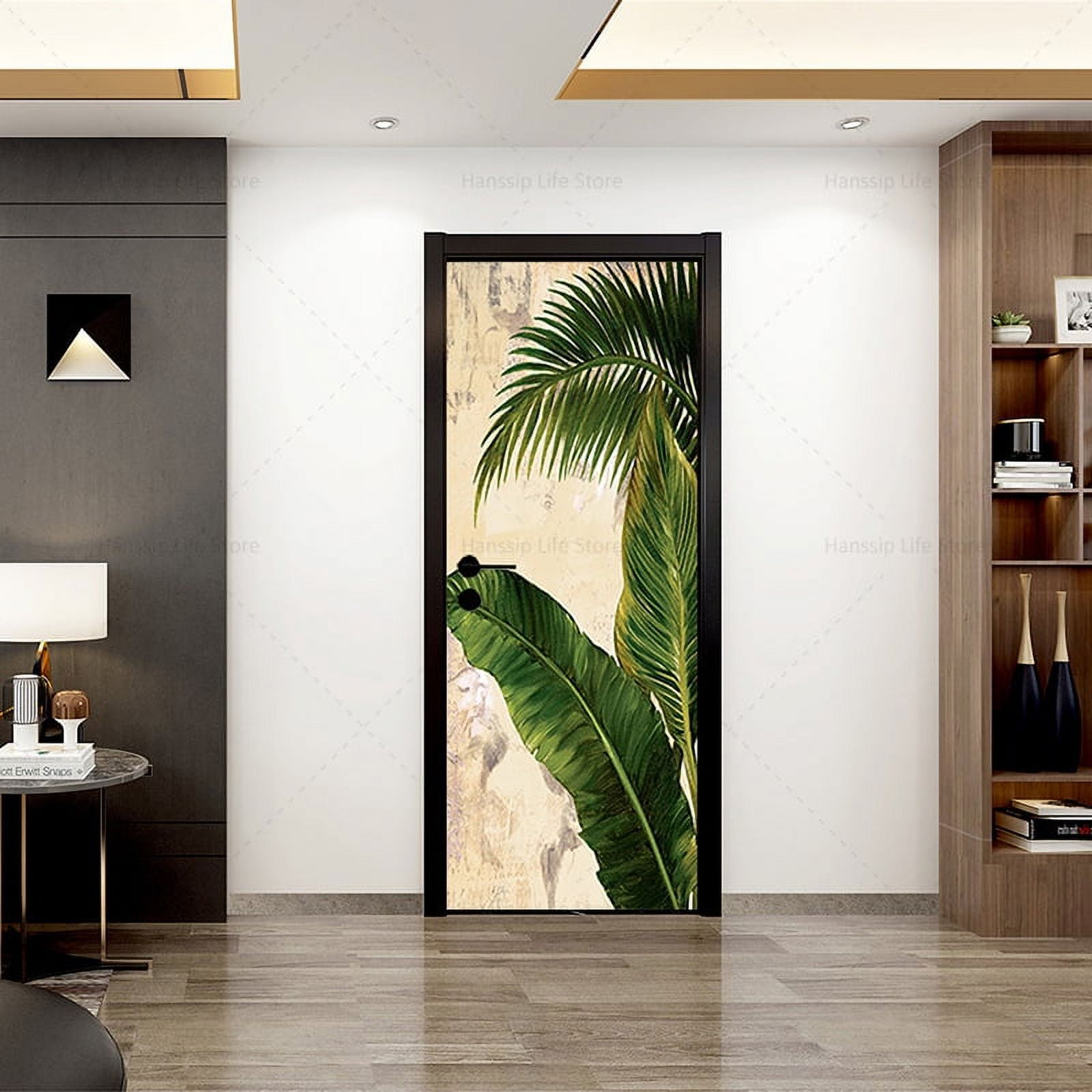 Palm Plants 3D Door Wallpaper Sticker Adhesive Vinyl Mandala Relief ...