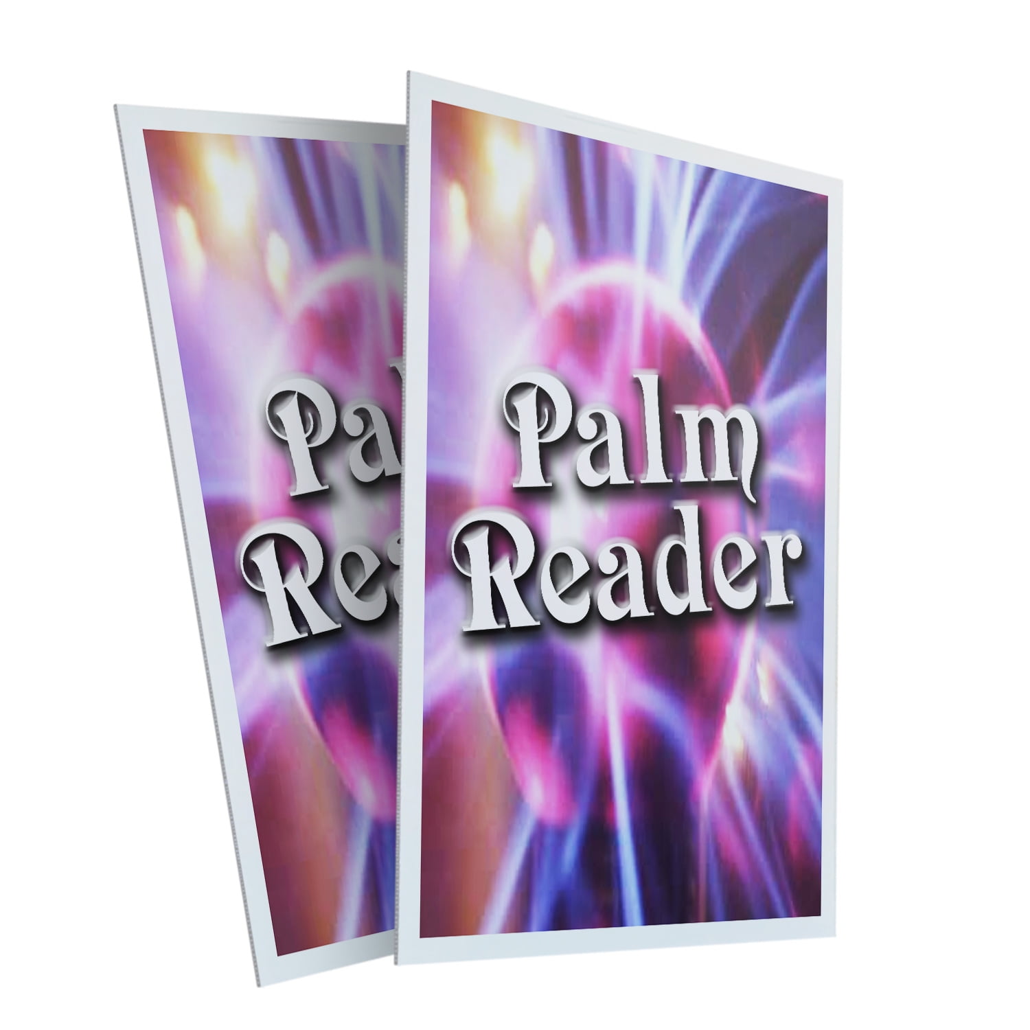 Palm Reader (2-PACK) 24" x 36" Plastic Signs | Sign Insert 4mm ...