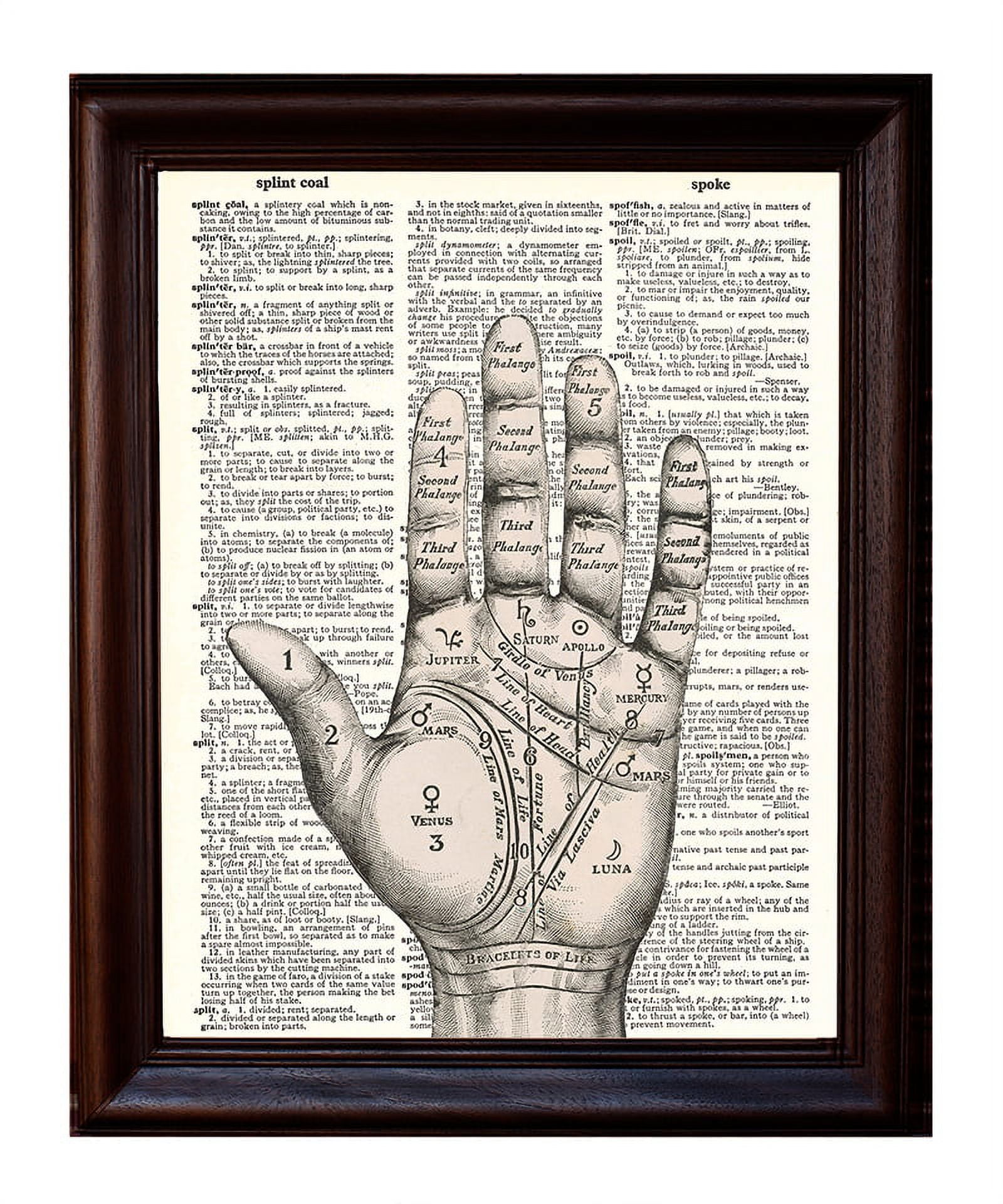 Palm Reader - Dictionary Art Print Printed On Authentic Vintage ...