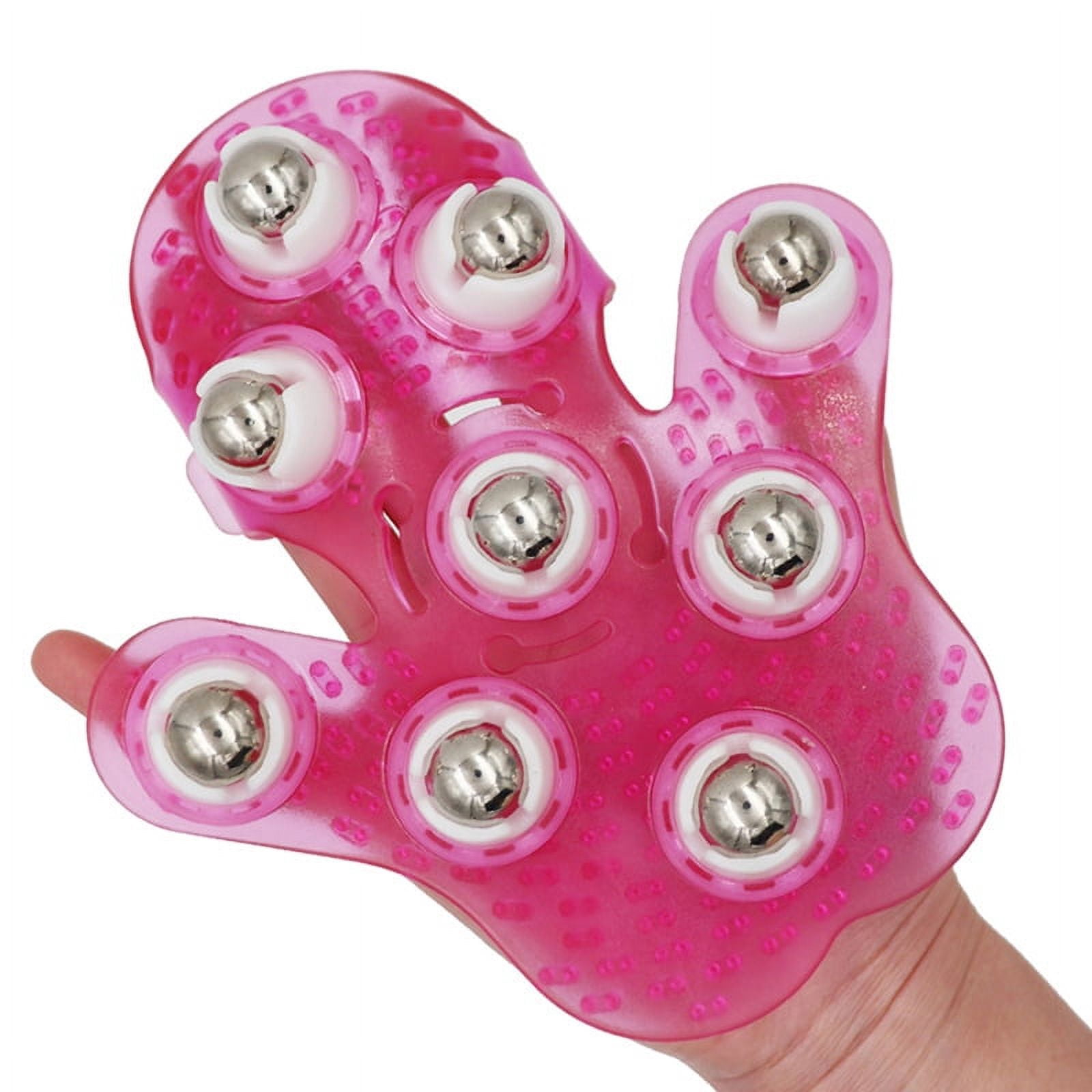 Palm Shaped Massage Glove Body Massager With 9 360 Degree Roller Metal 1767