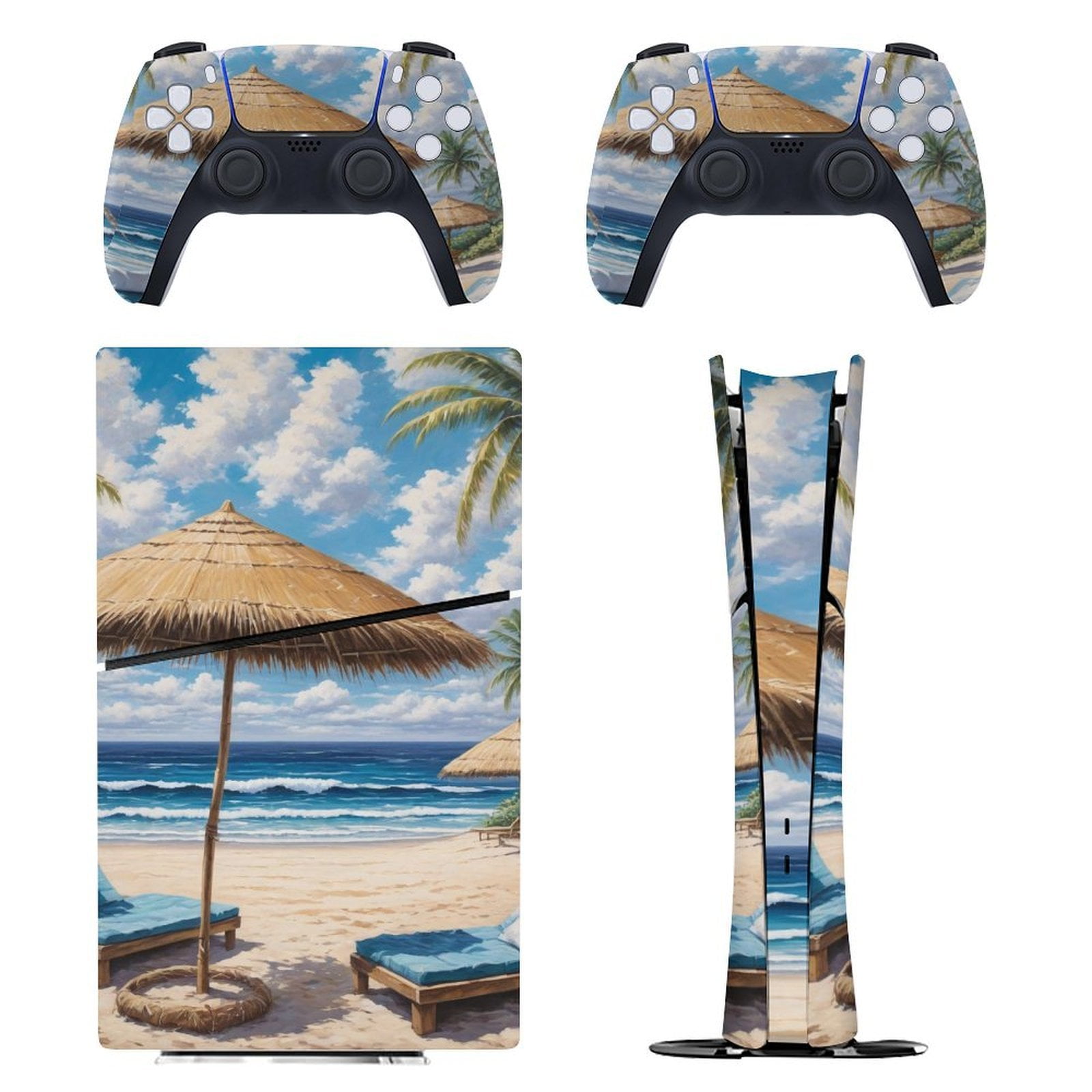 Palm Shore Bliss Console Skin Bundle for PS5 Pro Slim Disc & Digital ...