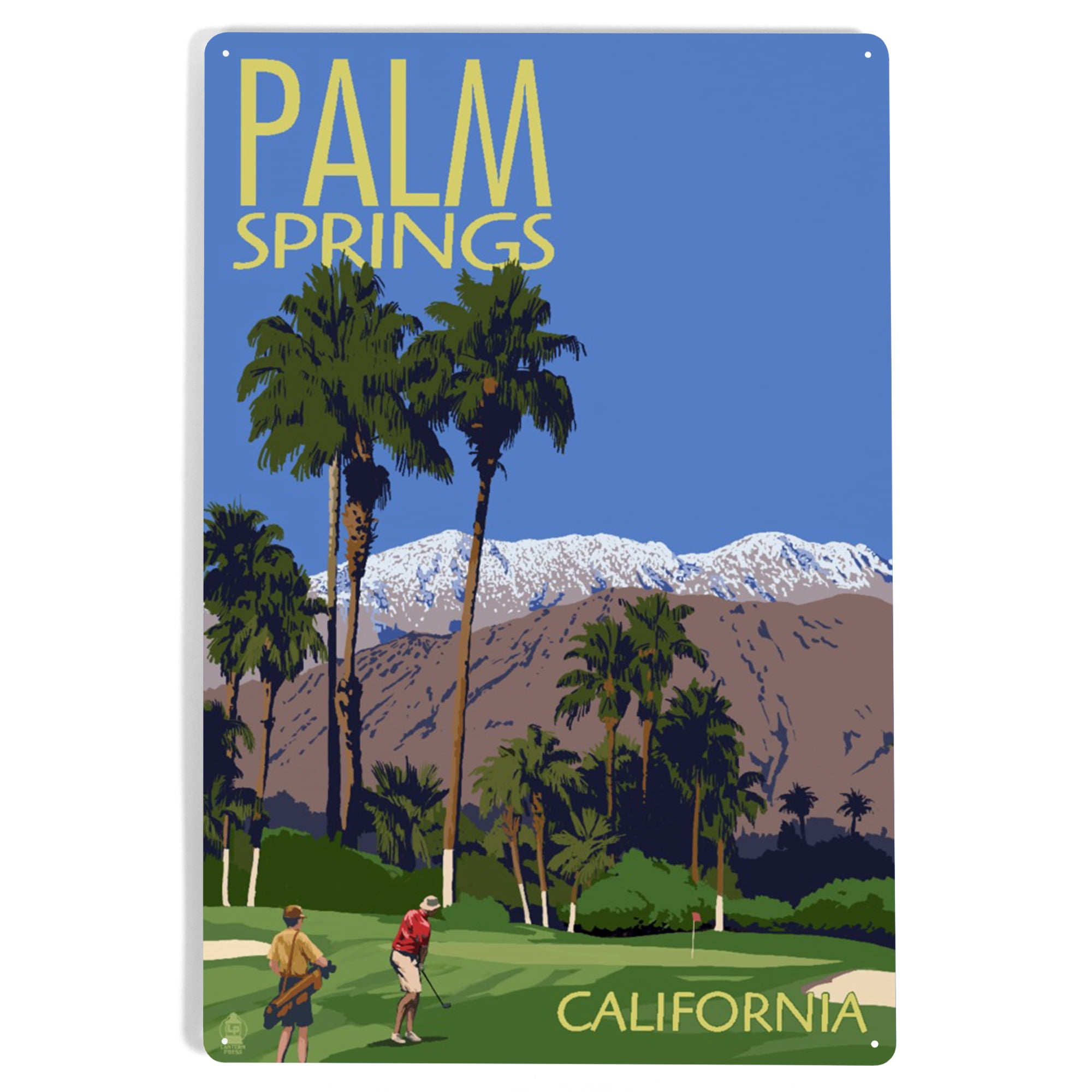 Palm Springs, California, Golfing Scene (12x18 Aluminum Art, Indoor ...