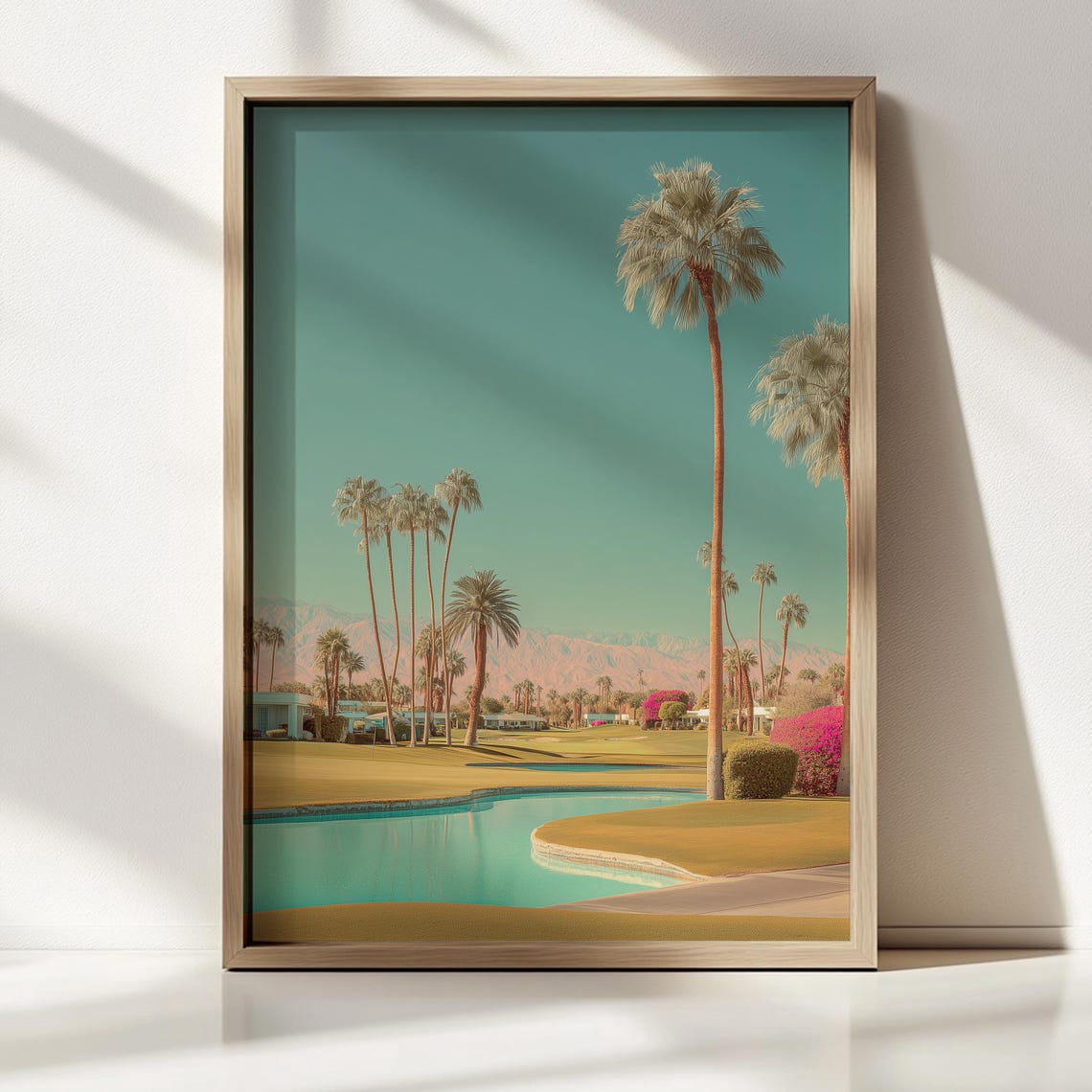 Palm Springs Golf Mid-Century Modern Desert Landscape Retro California ...