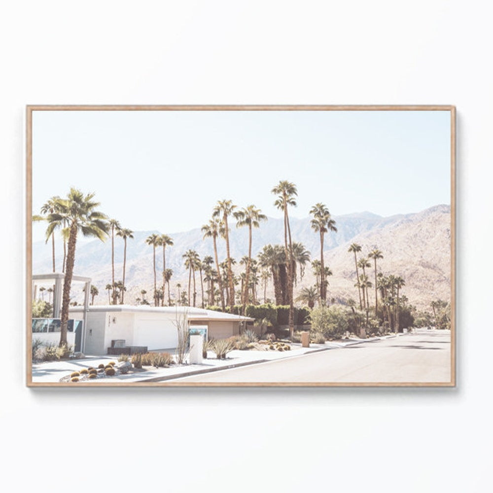 Palm Springs Wall Art Print, Palm Springs Poster, Pastel Wall Decor ...