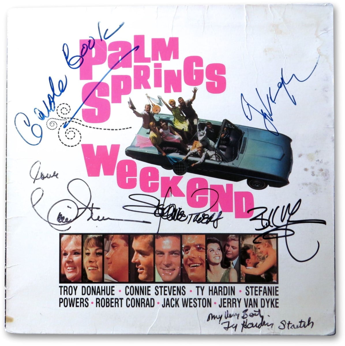 Palm Springs Weekend Cast Signed Autographed Laserdisc Cover Powers JSA ...