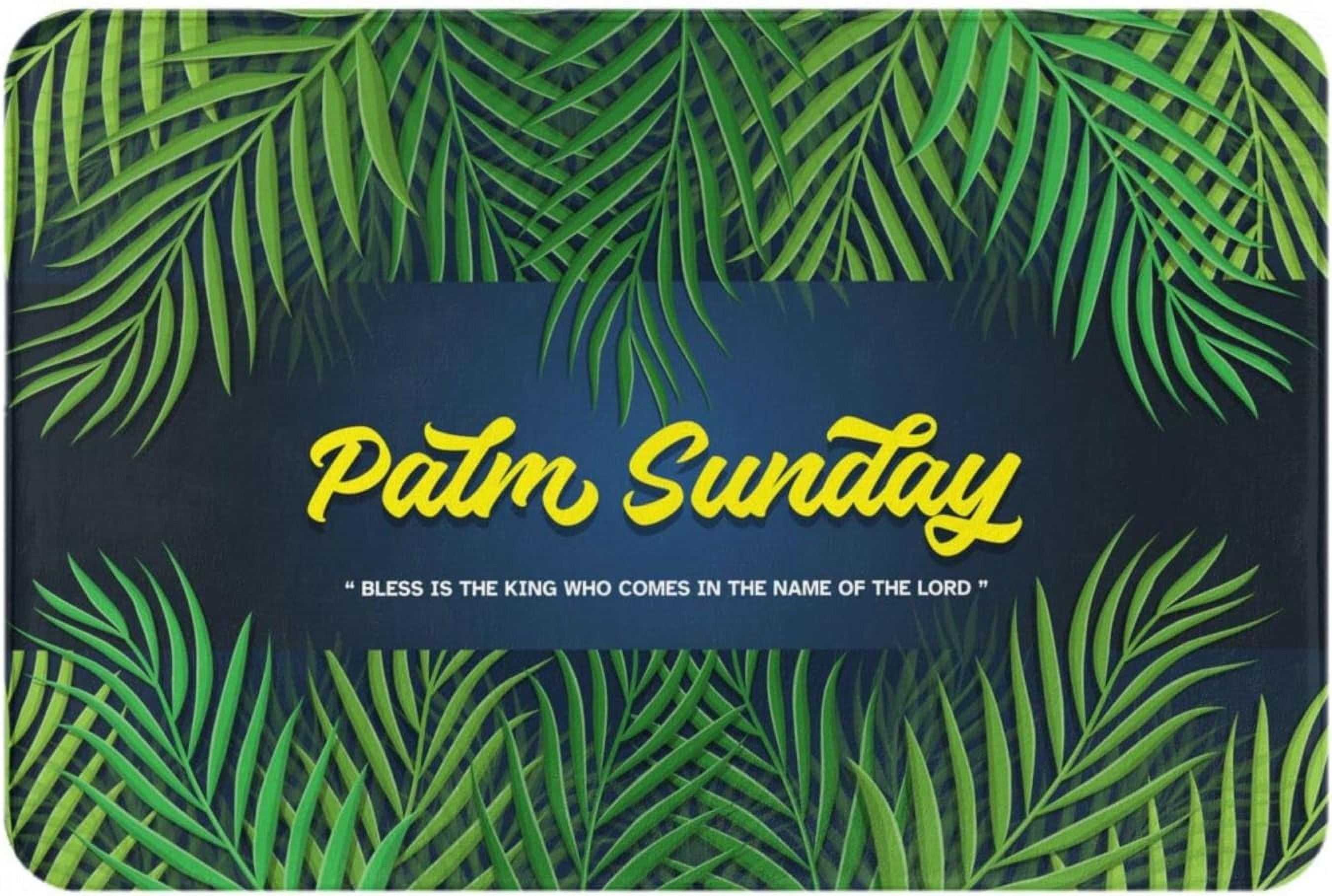 Palm Sunday 2024 Doormat 24 X 16 Inches Flannel Non-Slip Floor Welcome ...