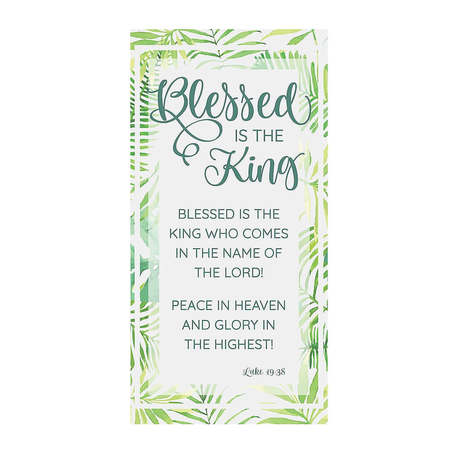 Palm Sunday Backdrop Banner With Message - Party Decor - 1 Piece ...