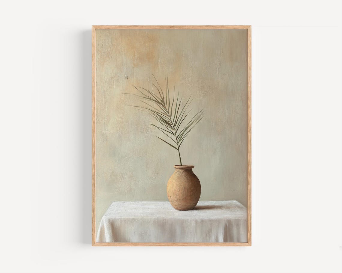 Palm Sunday Still Life, Holy Week Digital Download, Minimalist Oil ...