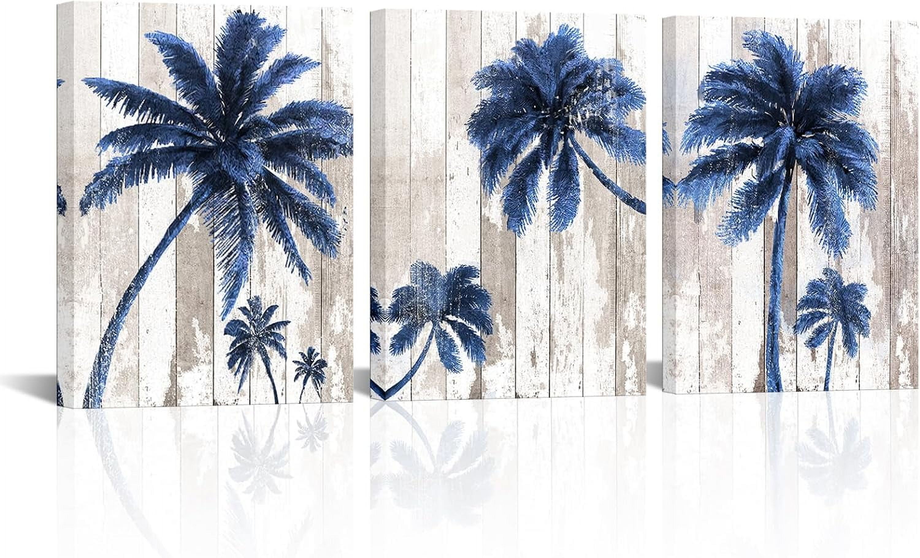 Palm Tree Canvas Wall Art - Modern Tropical Artwork Hawaii Pictures ...