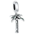 Palm Tree Charm European Bead Green CZ Sterling Silver Ginger Lyne ...
