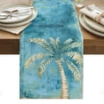 Palm Tree Cotton Linen Table Runner Summer Tropical Plant Botanical ...