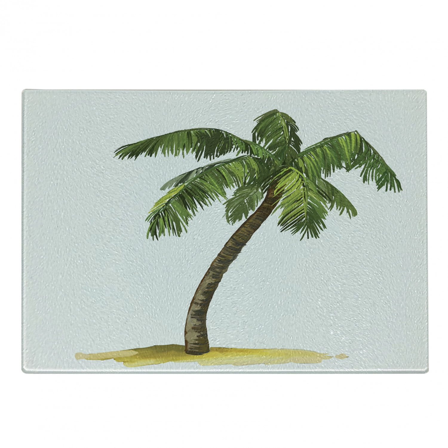 Palm Tree Cutting Board, Cartoon Palm Tree Image Tropical Plant and ...