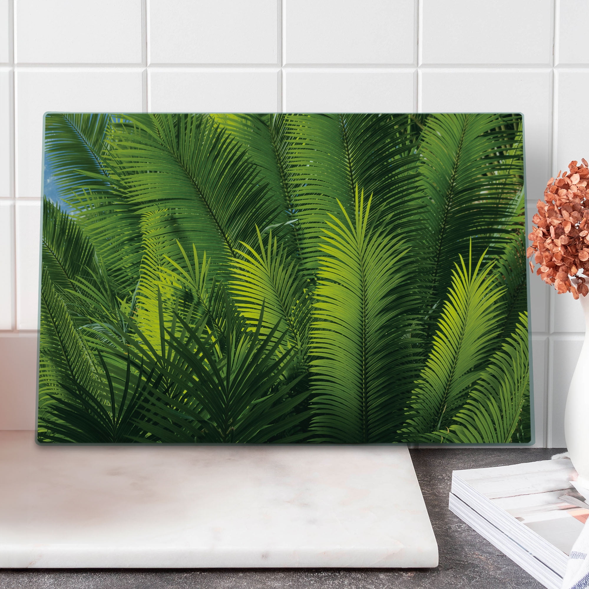Palm Tree Cutting Board, Plam Tree Foliage Tropical Plants Leaves ...