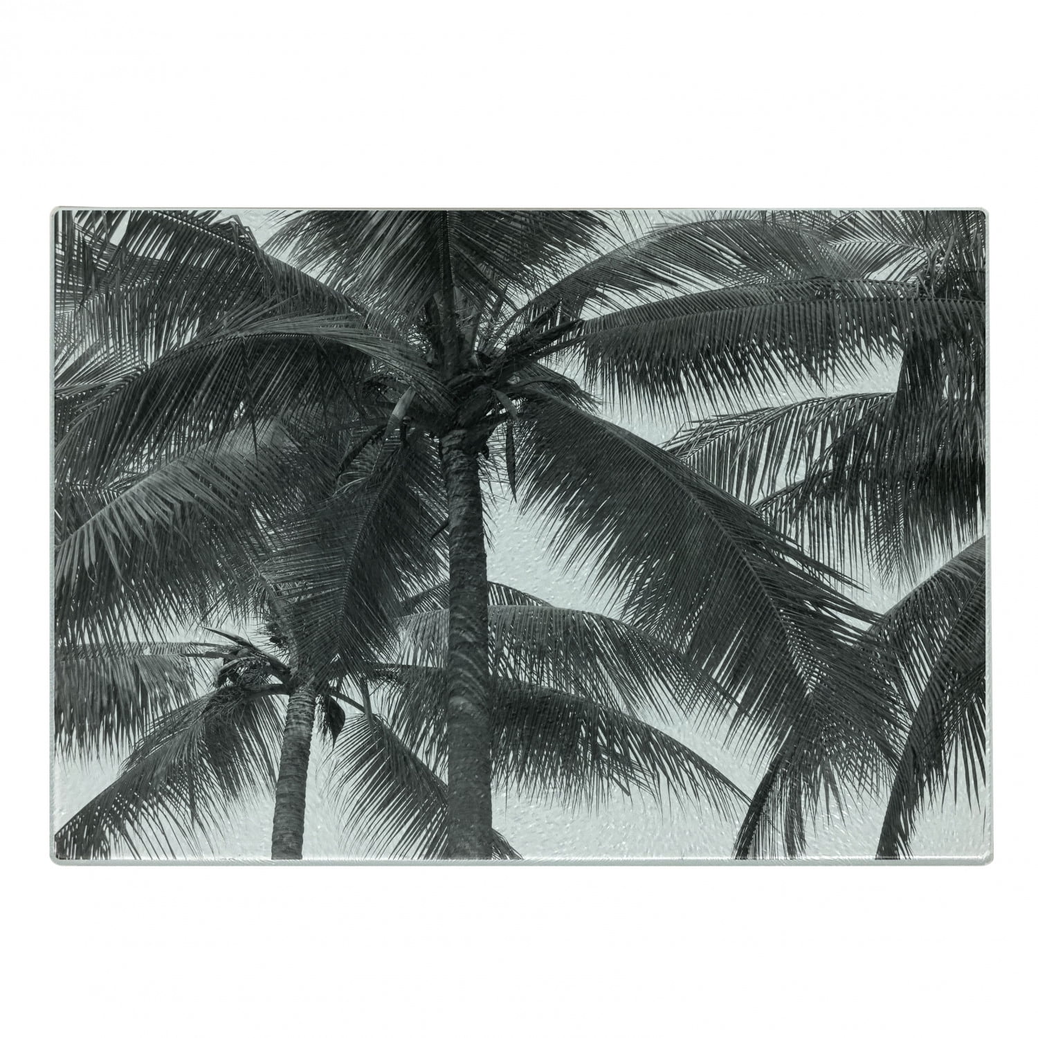 Palm Tree Cutting Board, Palm Tree Silhouette Exotic Plant on Dark ...