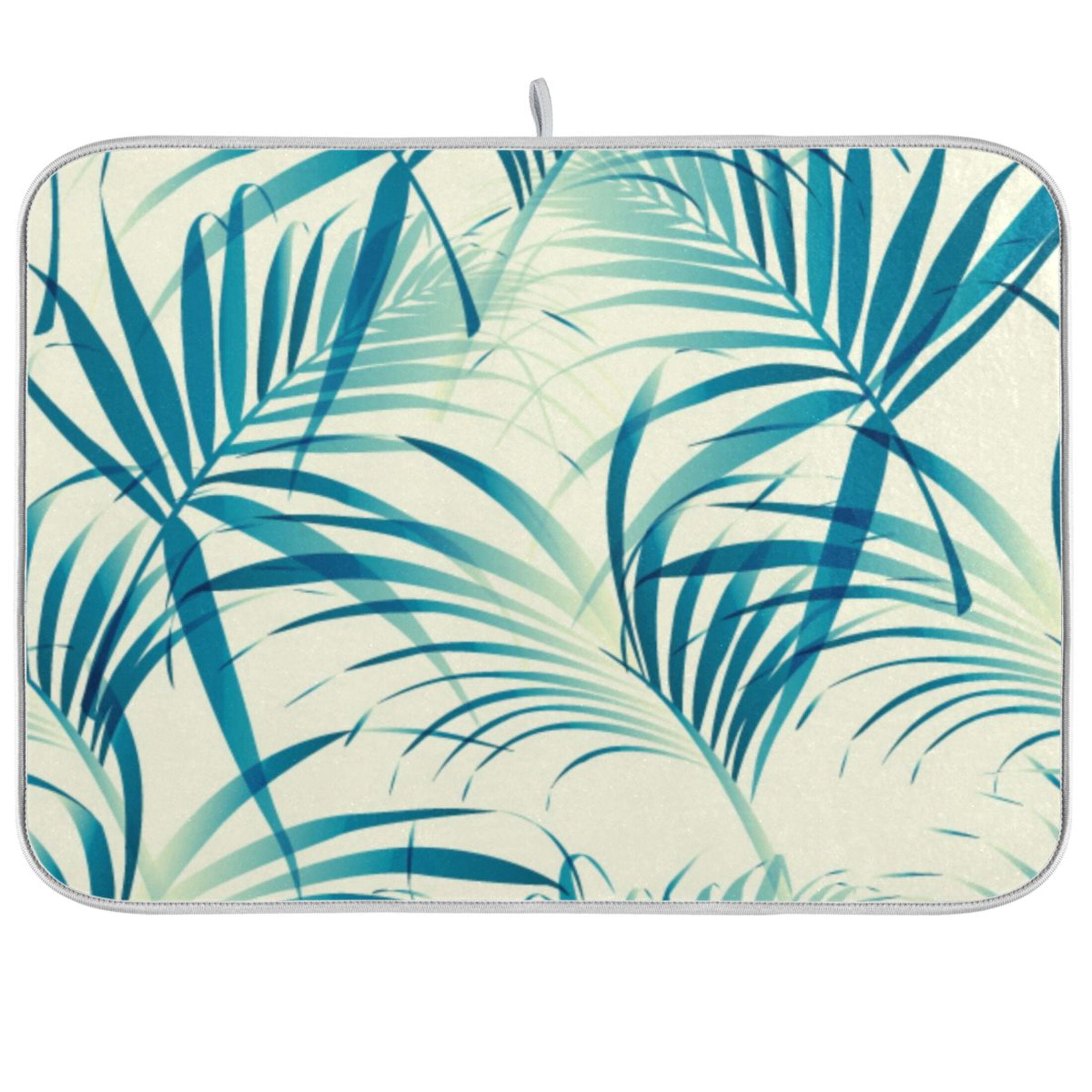 Palm Tree Dish Drying Mat Microfiber Kitchen Mats Large Counter ...
