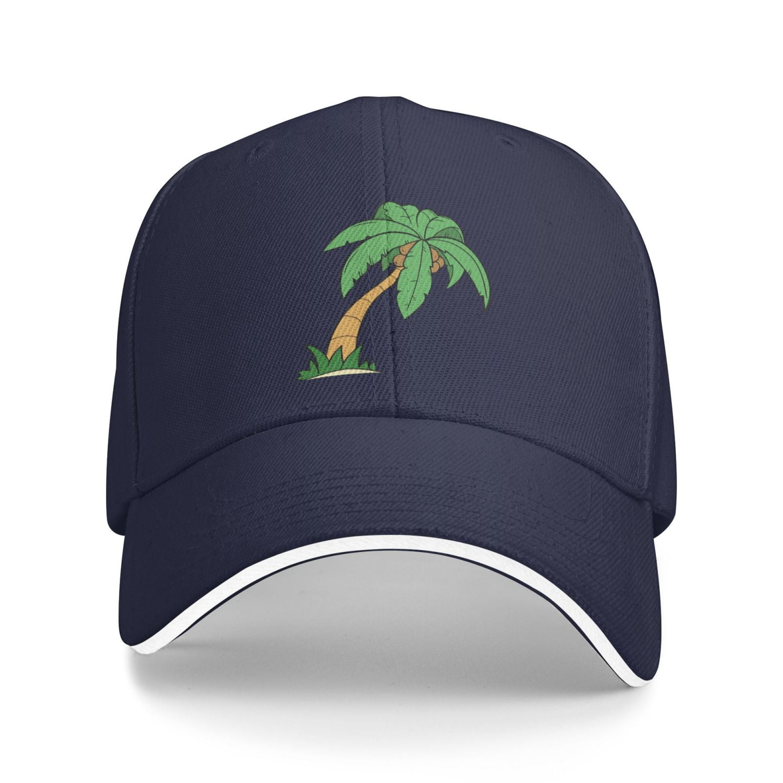 Palm Tree Drawing Unisex Adult Baseball Caps Adjustable Sandwich Cap ...
