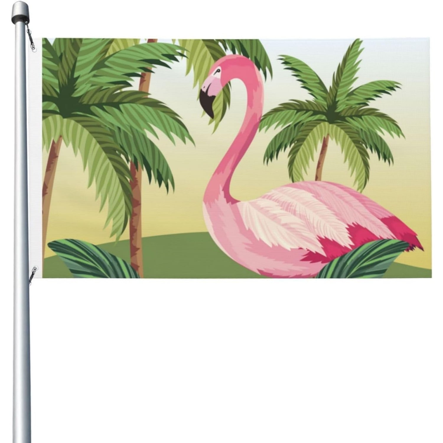 Palm Tree Flamingo Outdoor Flags Measuring 3X5 FT, Seasonal Garden ...