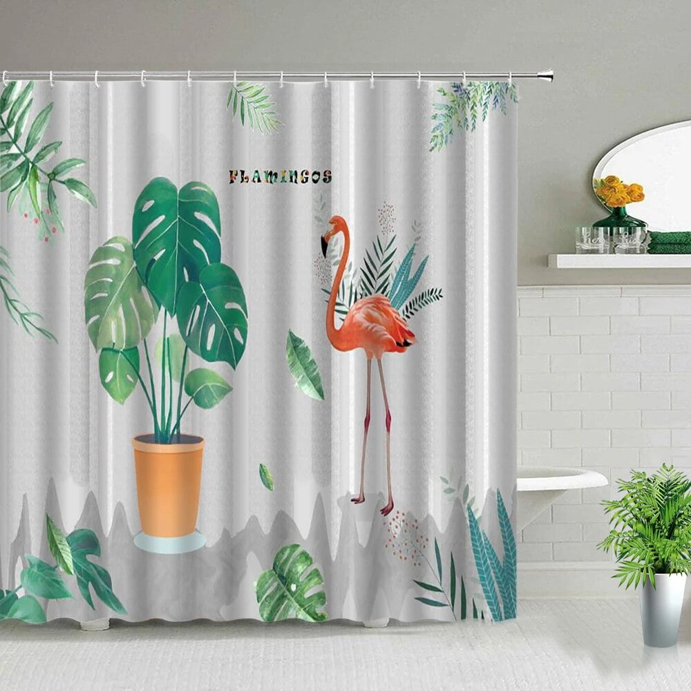 Palm Tree Forest Shower Curtains Tropical Plant Rainforest Landscape ...