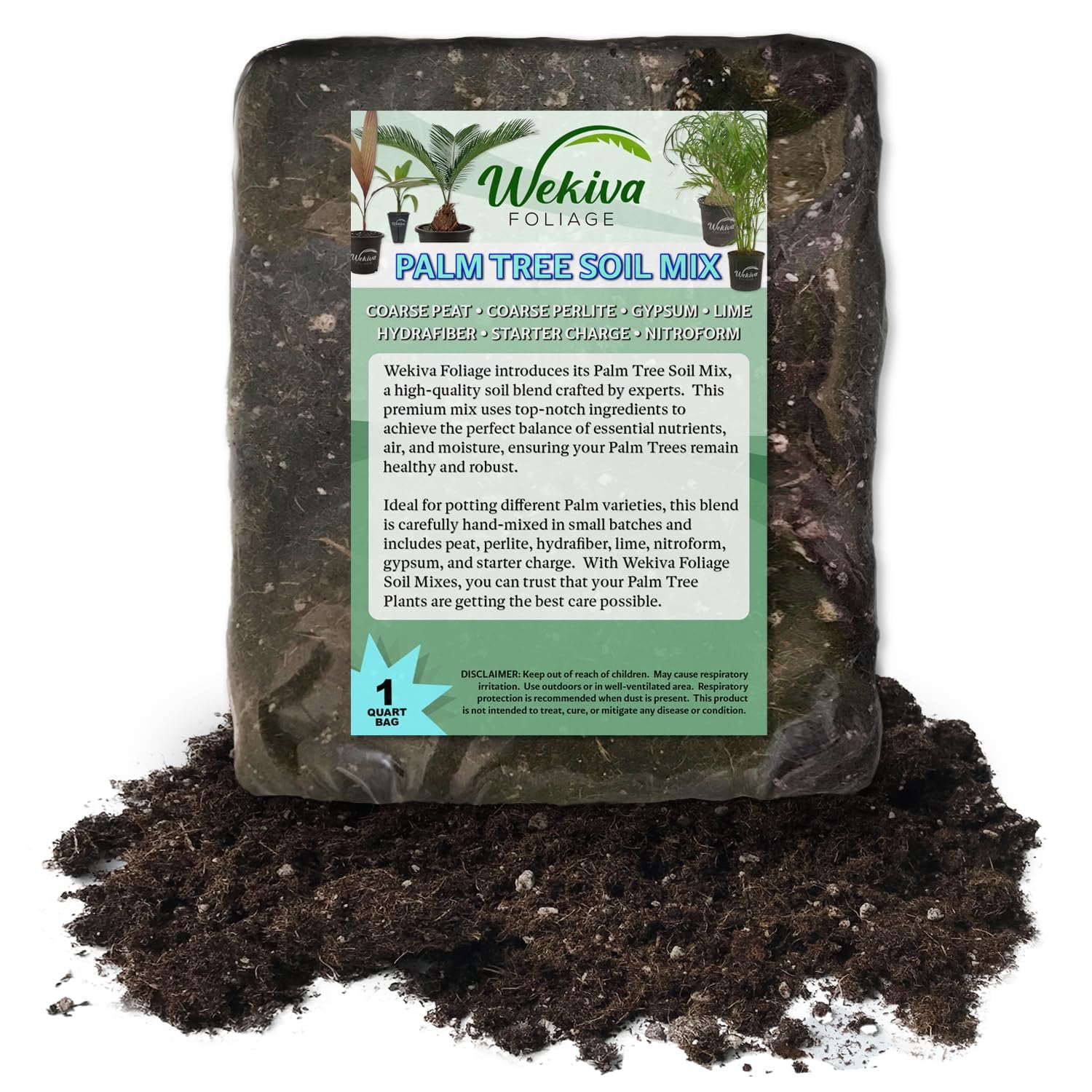 Palm Tree Growing Soil Mix 1 Quart - Custom Soil Blend Potting Mix for ...