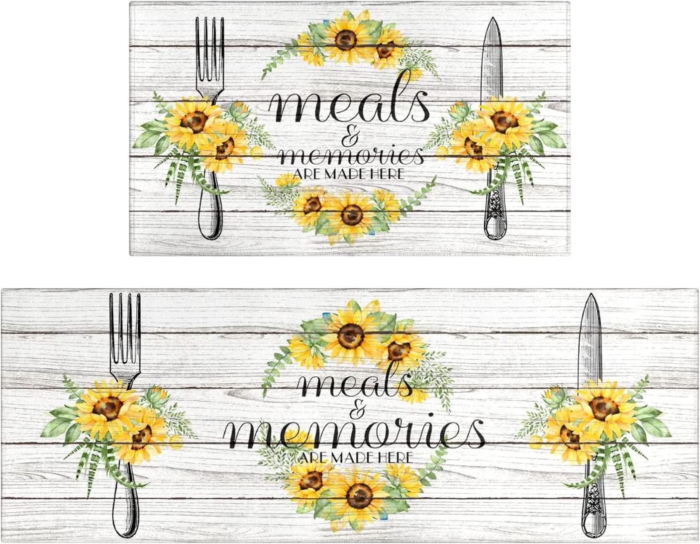 Palm Tree Leaves Kitchen Rug Set,Summer Tropical Jungle Palm Sunday ...