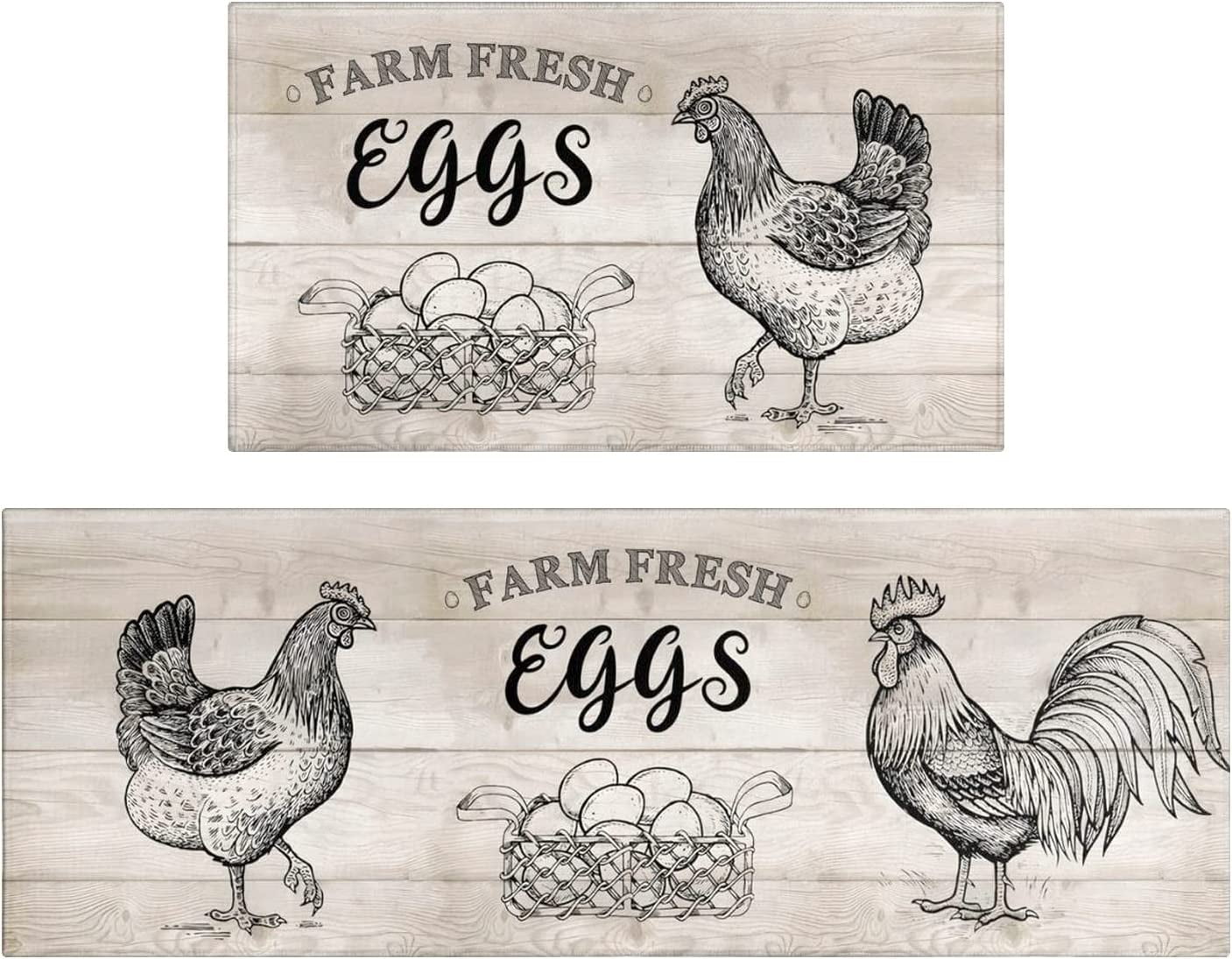 Palm Tree Leaves Kitchen Rug Set,Summer Tropical Jungle Palm Sunday ...