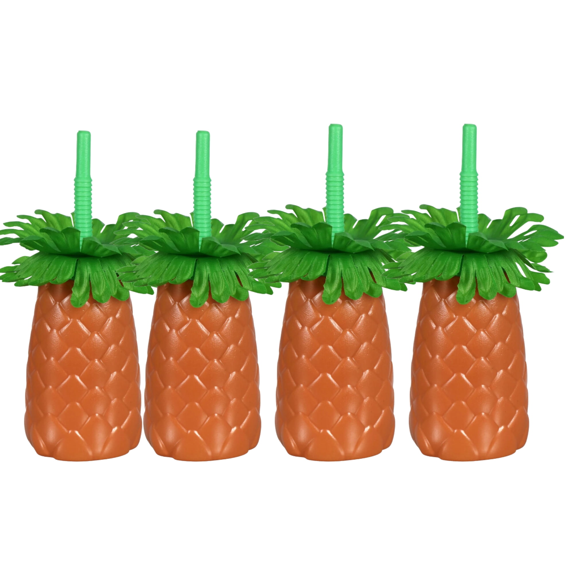 Palm Tree Plastic Cups with Straw Drinking Cup 12oz Food-Grade Tropical ...