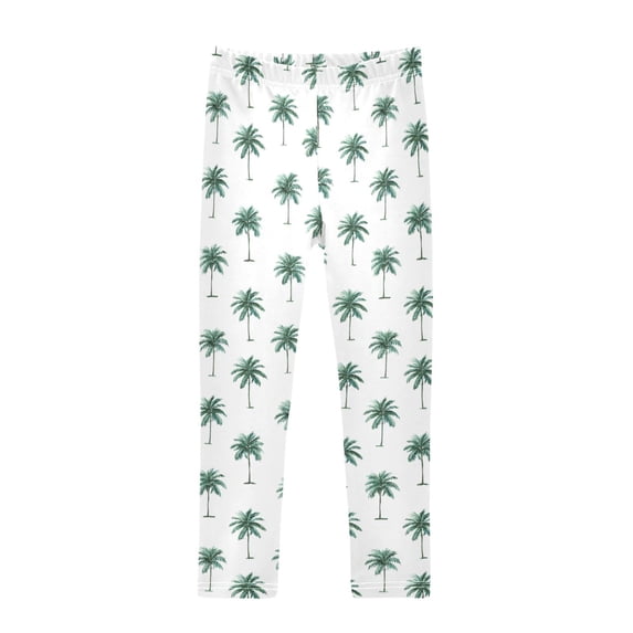 Palm Tree Printed Leggings Yoga Pants for in 4t to 10t - Walmart.com