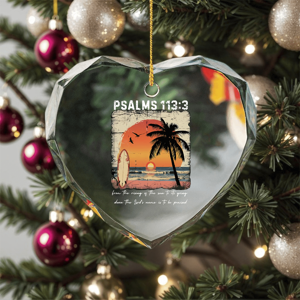Palm Tree Psalms 93;4 Christian Beach Summer Bible Verse Ornament ...