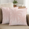 Palm Tree Silhouettes Pillow Covers Set of 2, Pink Lines Tropical Plant ...