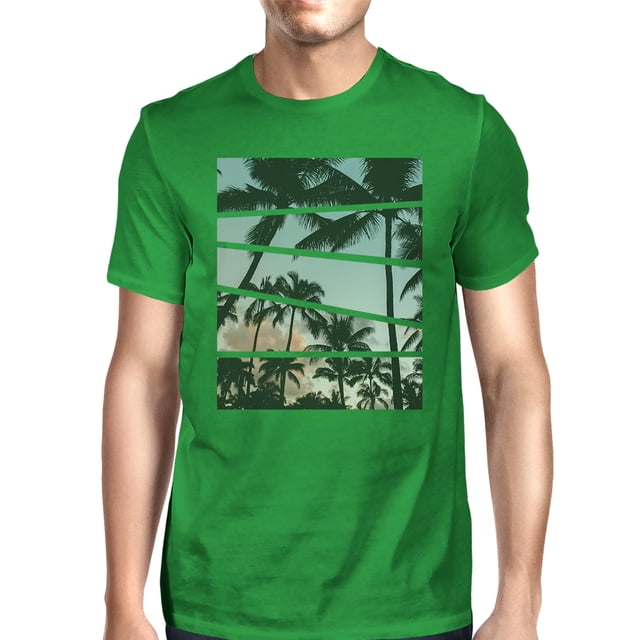 Palm Tree Split Photo Mens Unique Graphic Top Perfect Summer Shirt ...