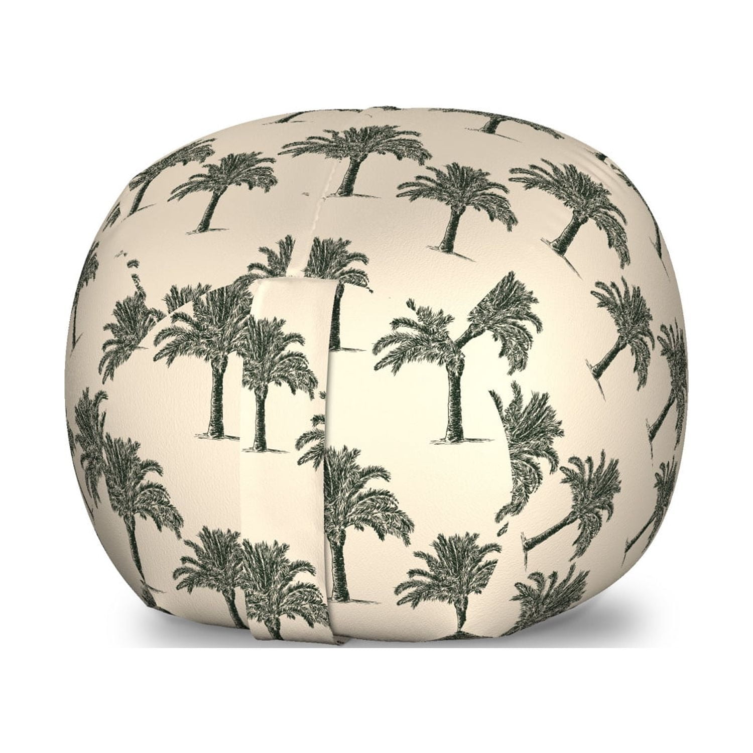 Palm Tree Storage Toy Bag Chair, Vintage Sketch Look Tropical Trees ...