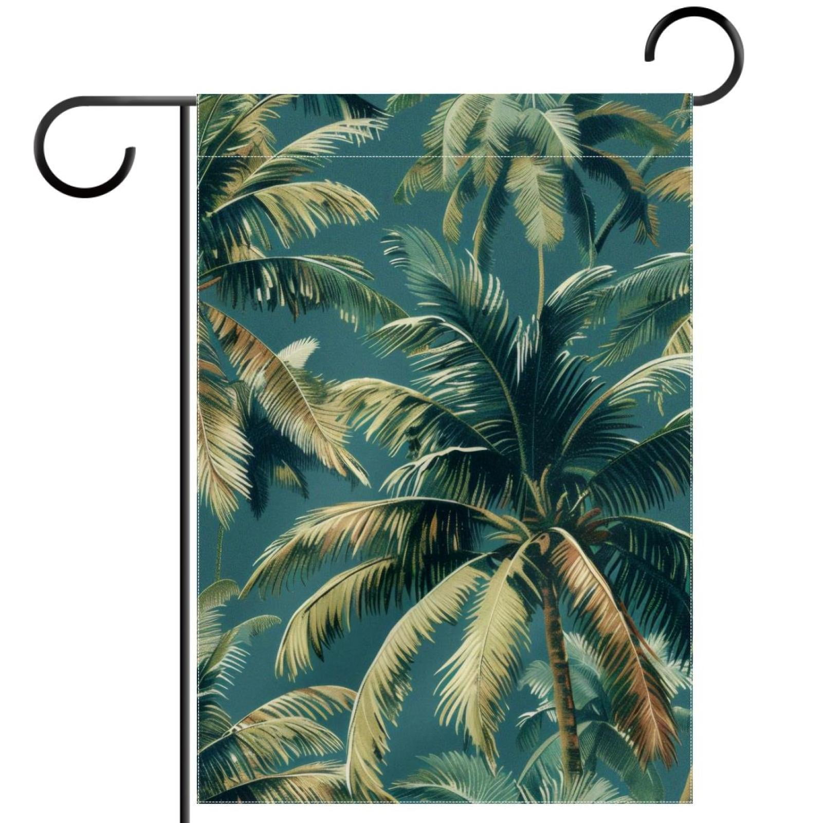 Palm Tree Summer Pattern Decorative Garden Flag for All Seasons, 12 x ...