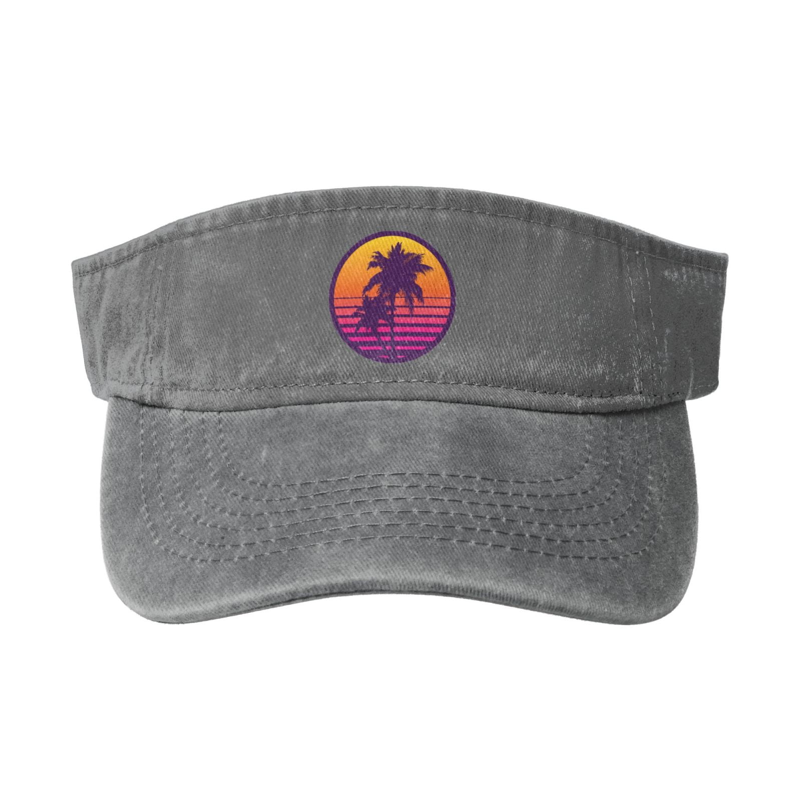 Palm Tree Sun Visor Hats Empty Top Baseball Cap Sports Visor Hat ...