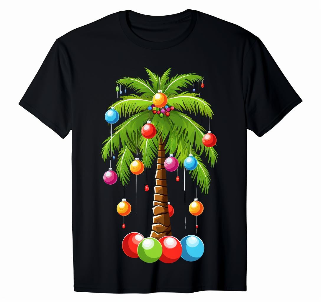 Palm Tree T-Shirt Men's Summer Beach Vibes Graphic Tee - Walmart.com