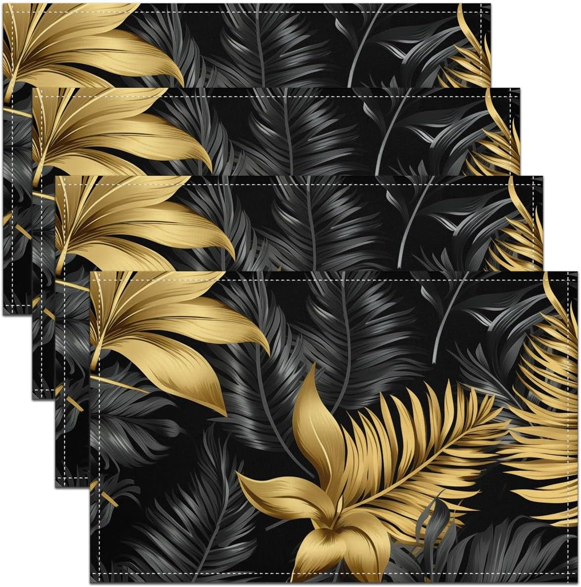 Palm Tree Table Mats Placemat 12"x18" Palm Leaf Placemats Set of 4 ...