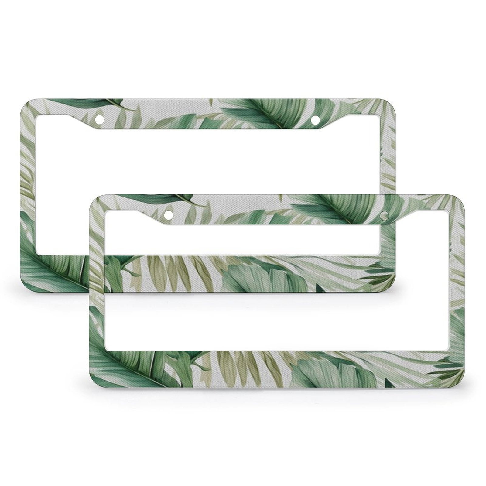 Palm Tree Palm Tree Tropical Leaf Tropical License Plate Frame 2 Pack ...
