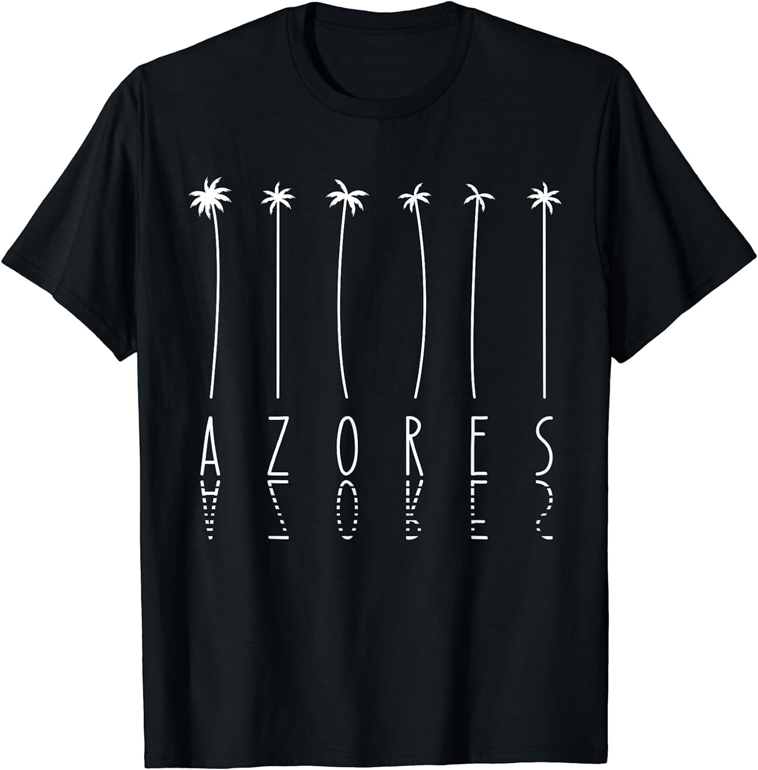 Palm Tree Vacation - Island Azores T-Shirt Black Small - Walmart.com