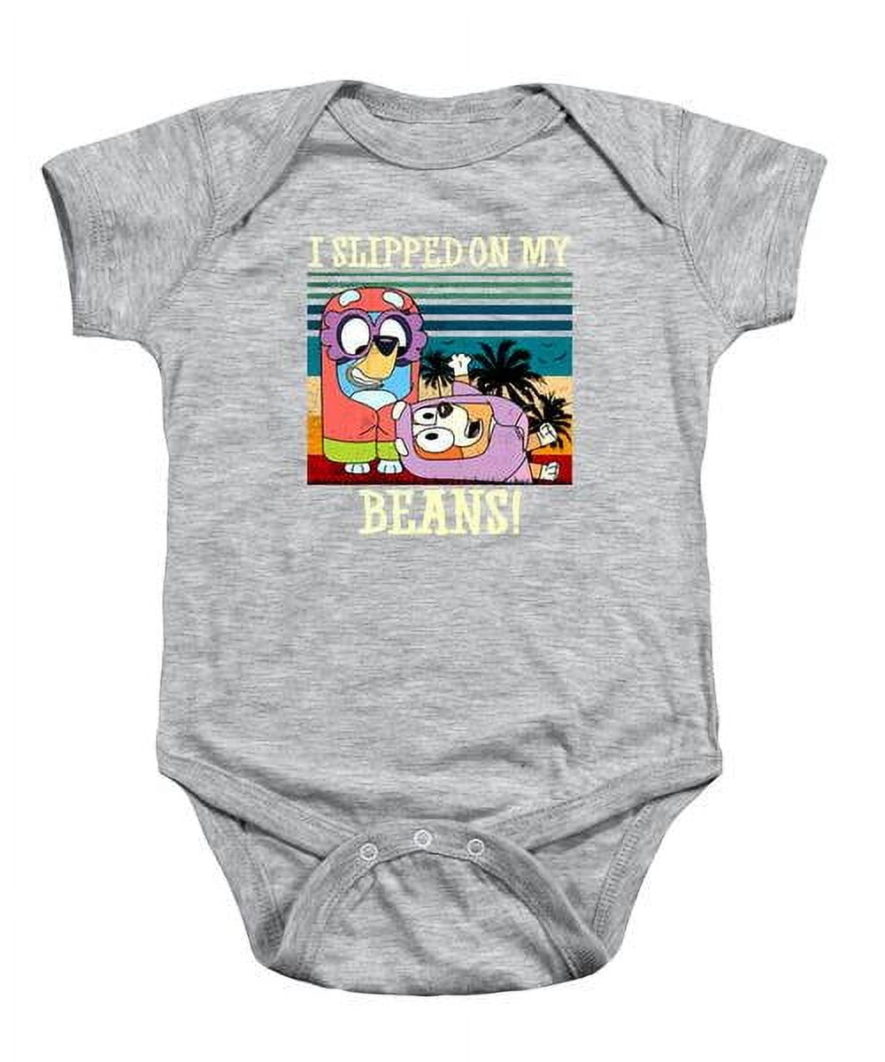 Palm Tree Vintage I Slipped On My Beans Baby Onesie Bluey Birthday Boy ...