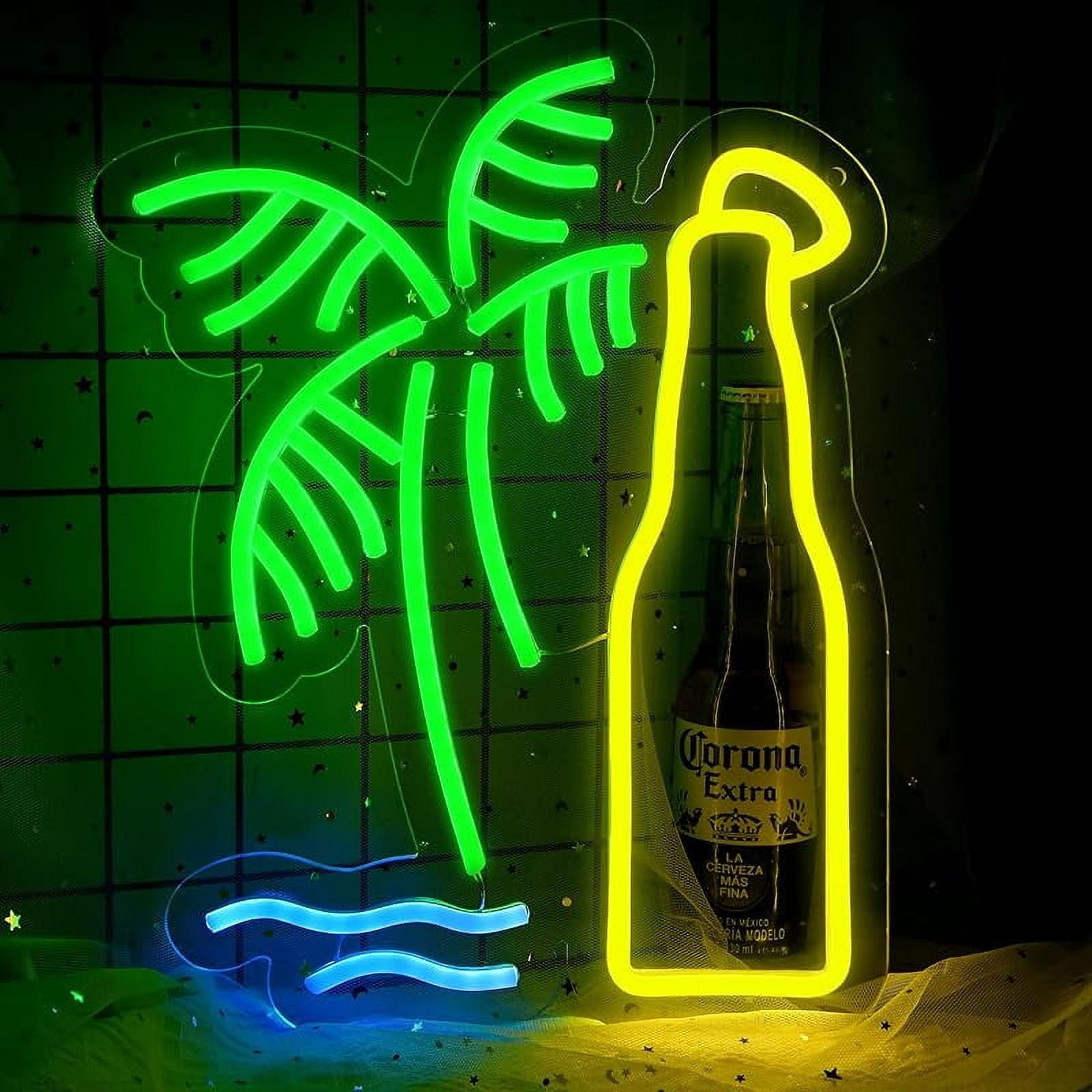 Palm Tree beer Bottle Neon Sign for Wall Decor Neon Light Sign for ...