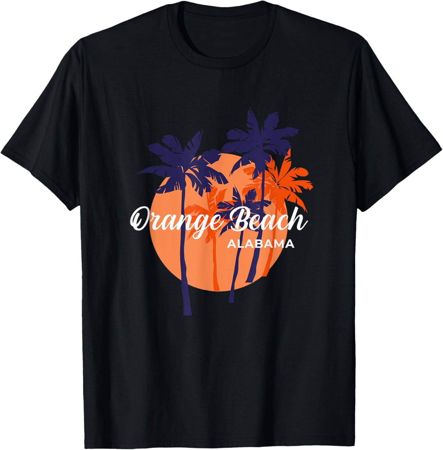 Palm Trees And Sun Summer Vacation Orange Beach Alabama T-Shirt ...