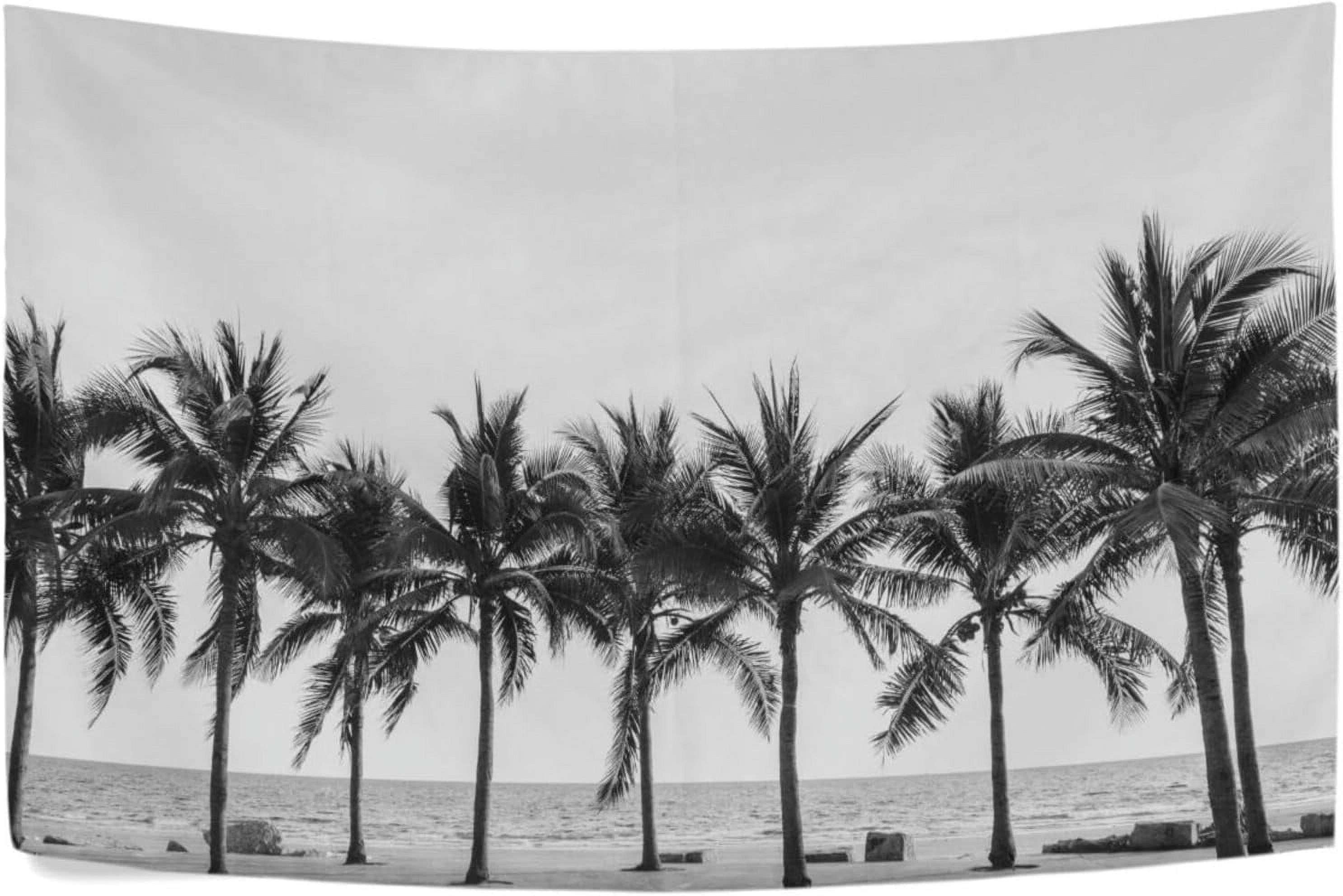 Palm Trees Beach Tapestry Wall Hanging Tapestries Happy Colorful Hippie ...