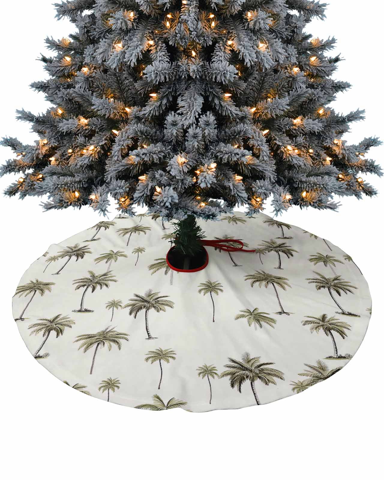 Palm Trees Christmas Tree Skirt 36 Inches Large Christmas Skirt Tree ...