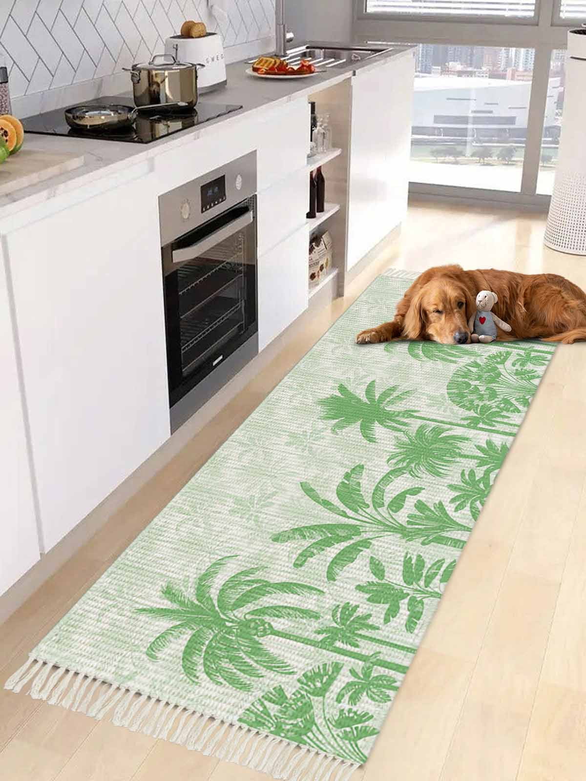 Palm Trees Entryway Runner Rug 2x4ft,Green Tropical Plants Summer ...