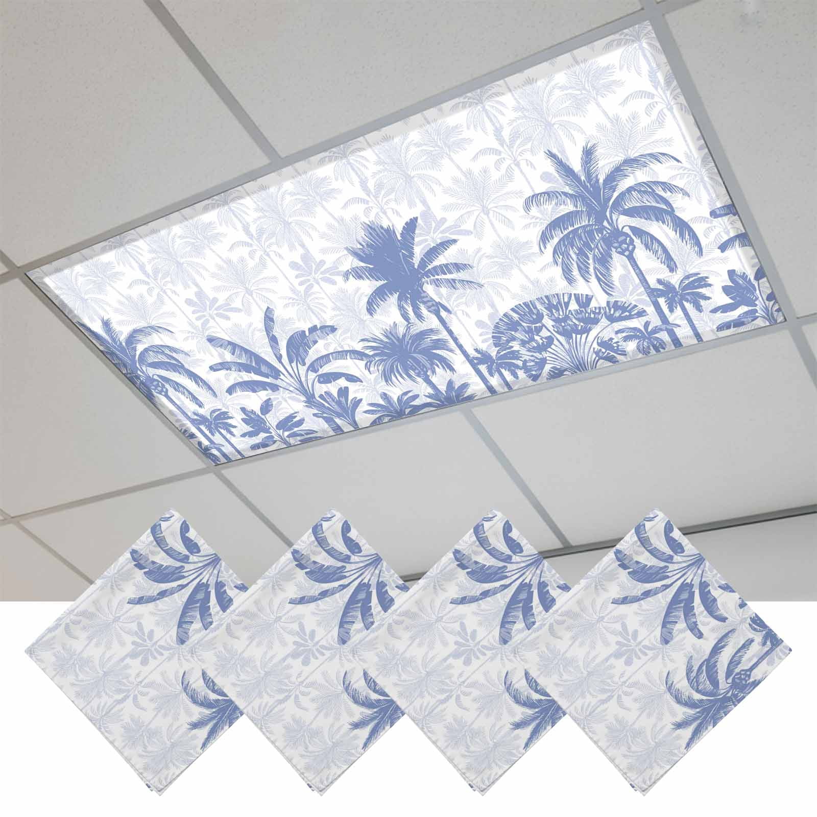 Palm Trees Magnetic Fluorescent Light Covers for Ceiling Lights 2x4Ft ...