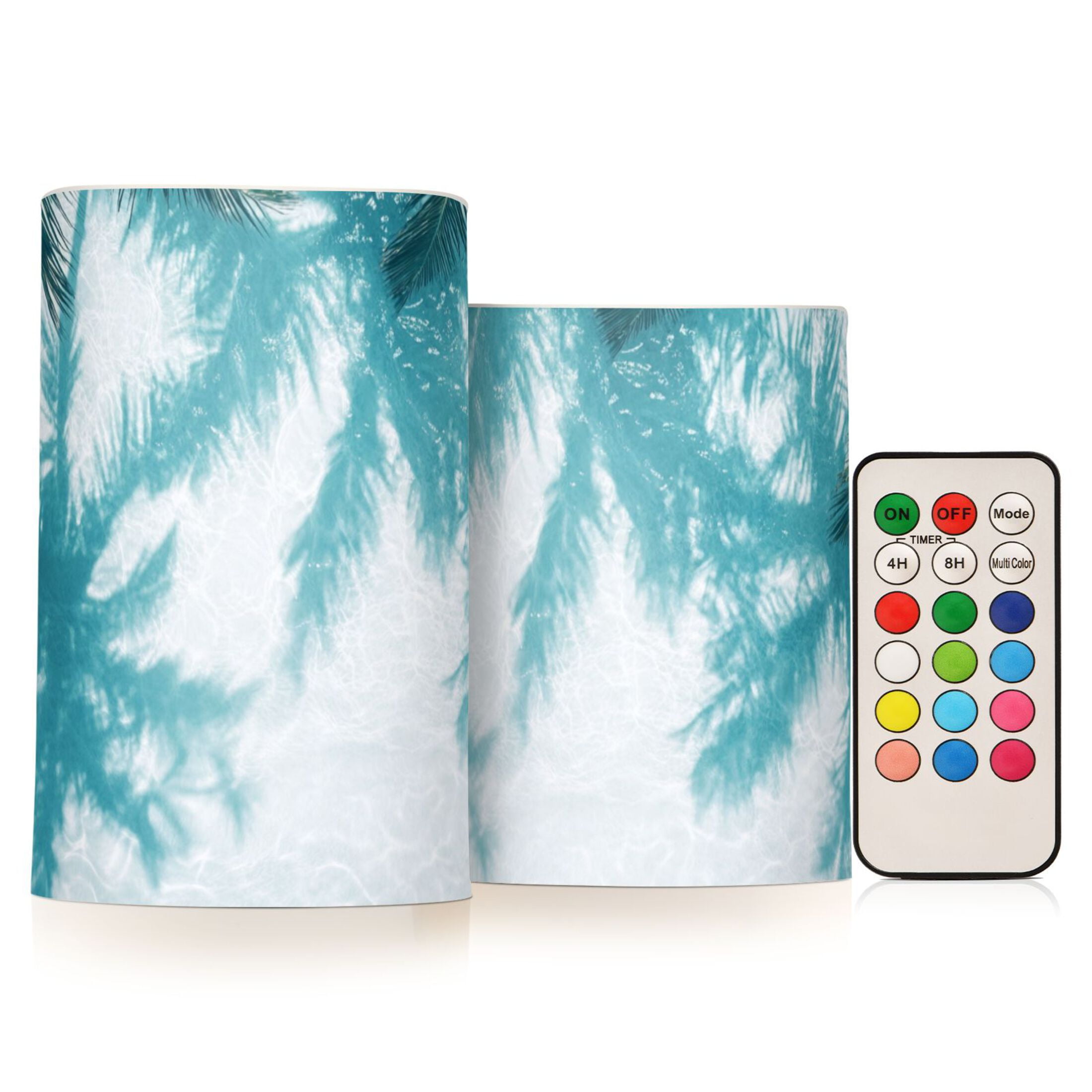 Palm Trees Shadows in Water Flickering Flameless Candles LED Tealight ...