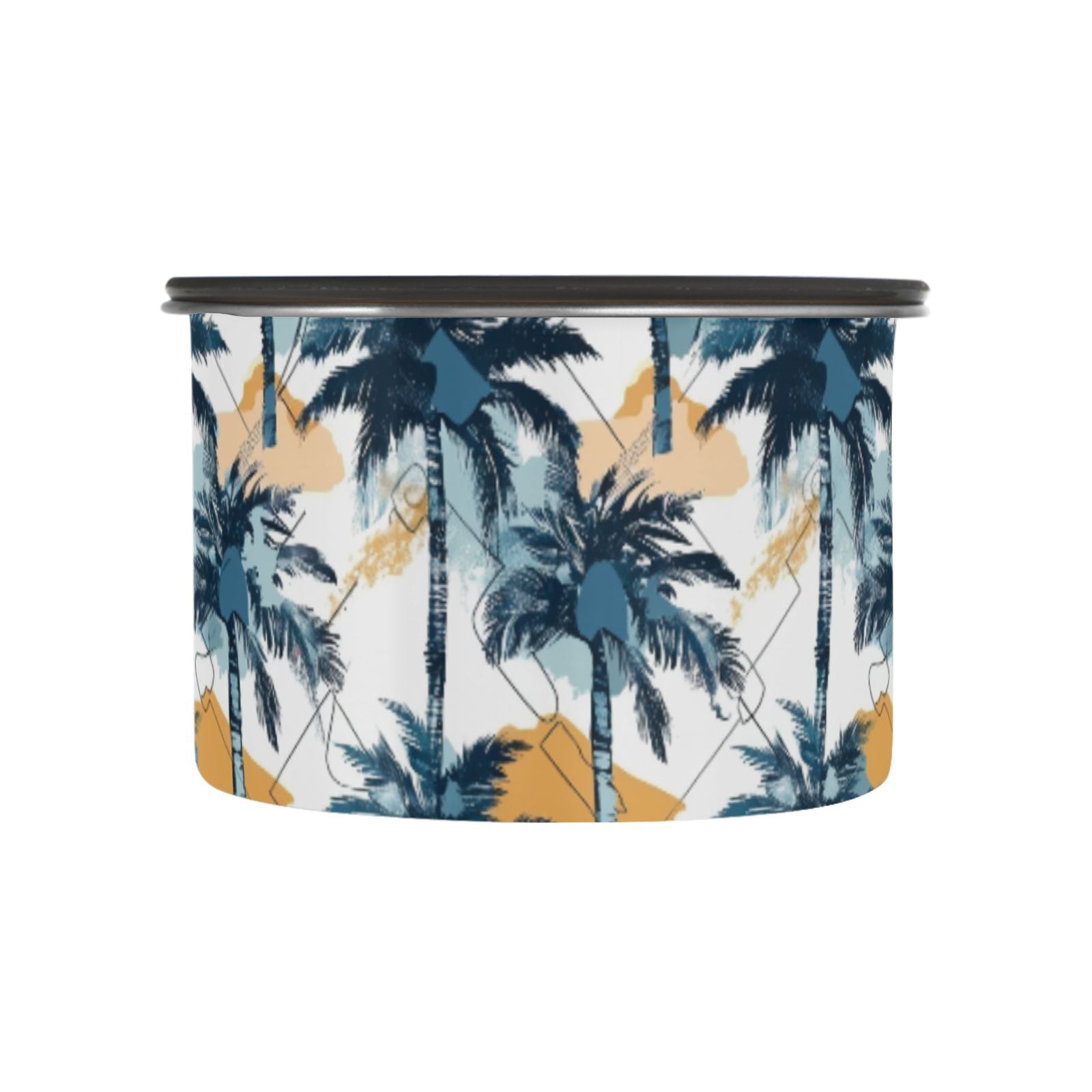 Palm Trees Tropical Airtight Coffee Bean Canister 17oz Food Storage ...