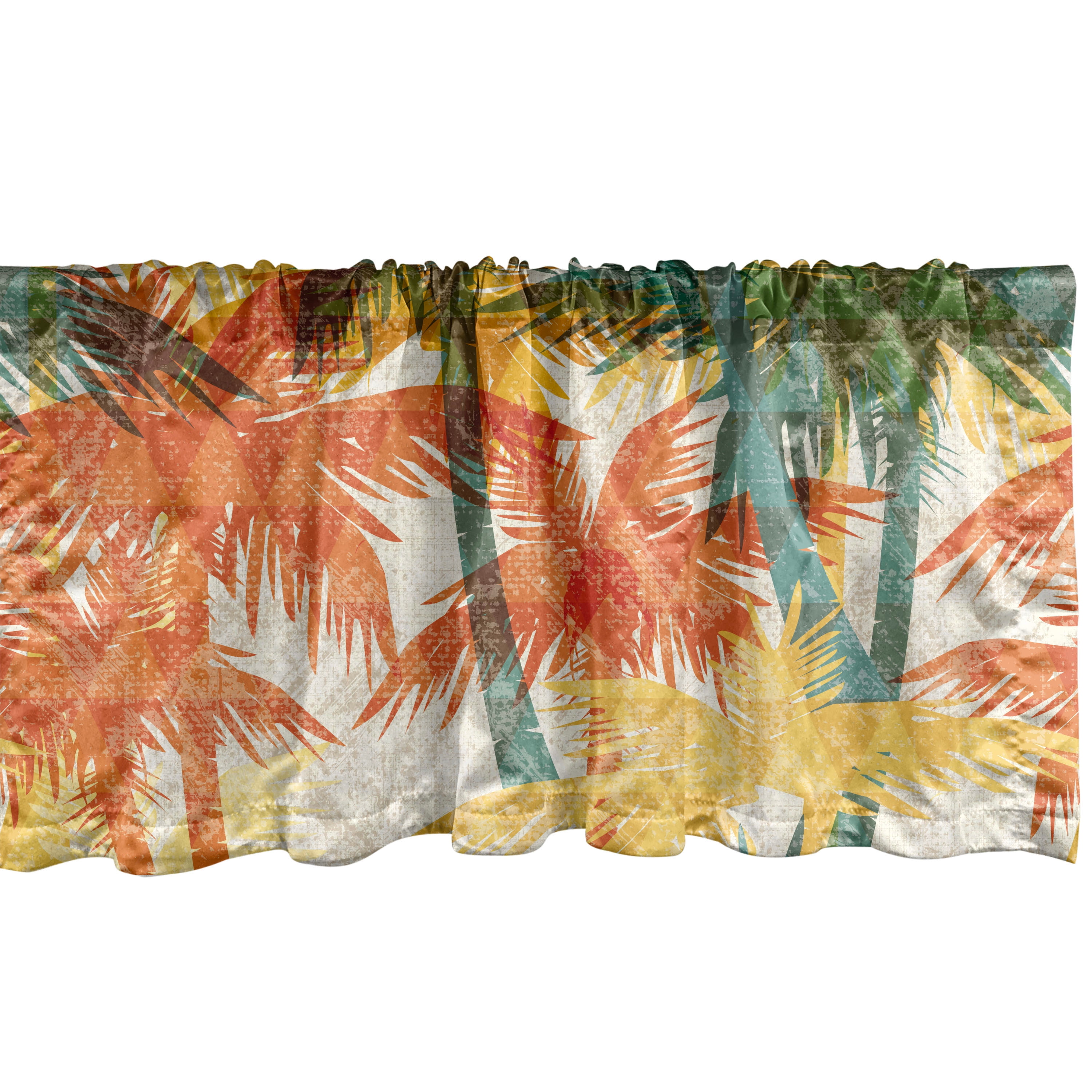 Palm Trees Window Valance, Colorful Tropical Summer Vibes with ...