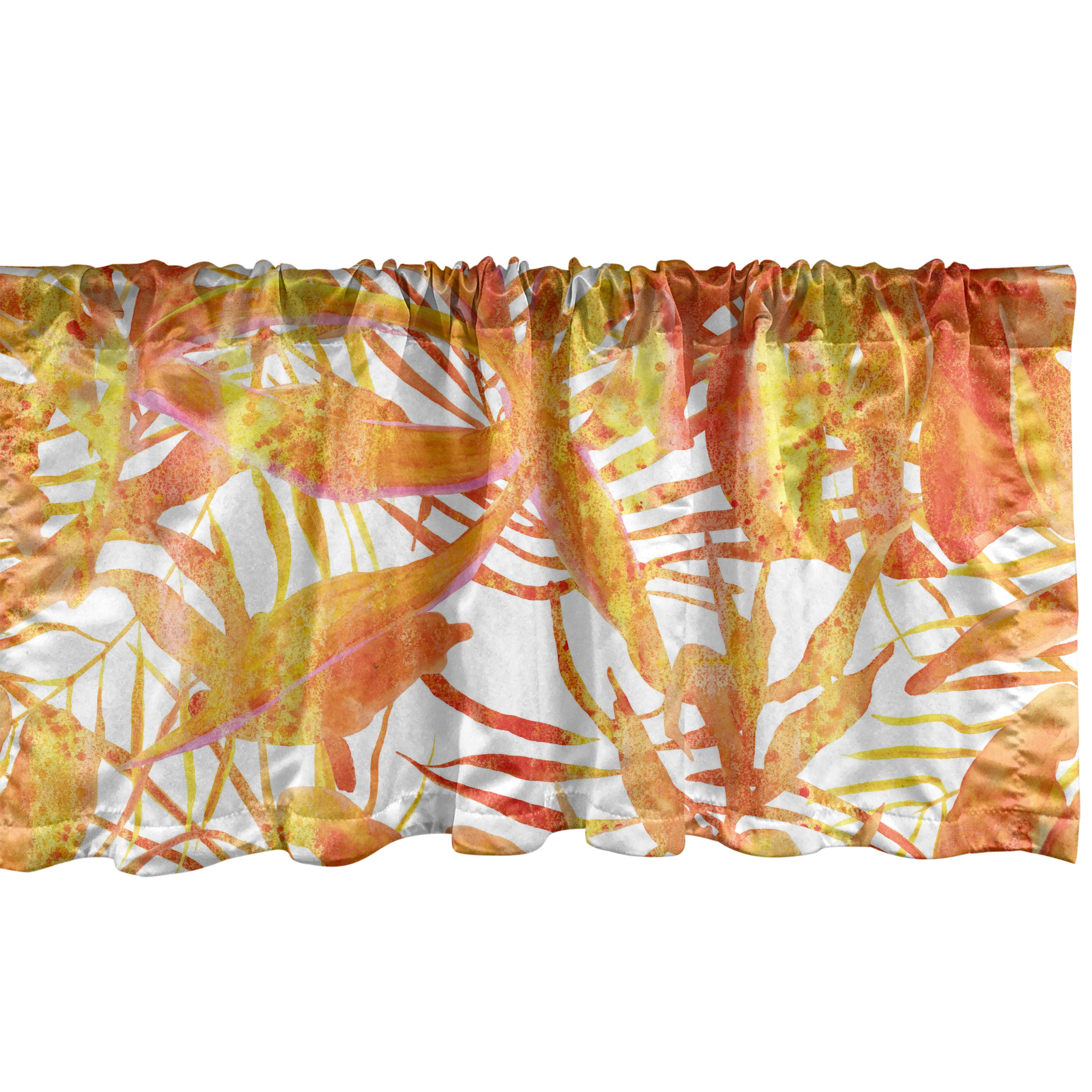 Palm Trees Window Valance, Summer Colors Chill Silhouettes of Exotic ...