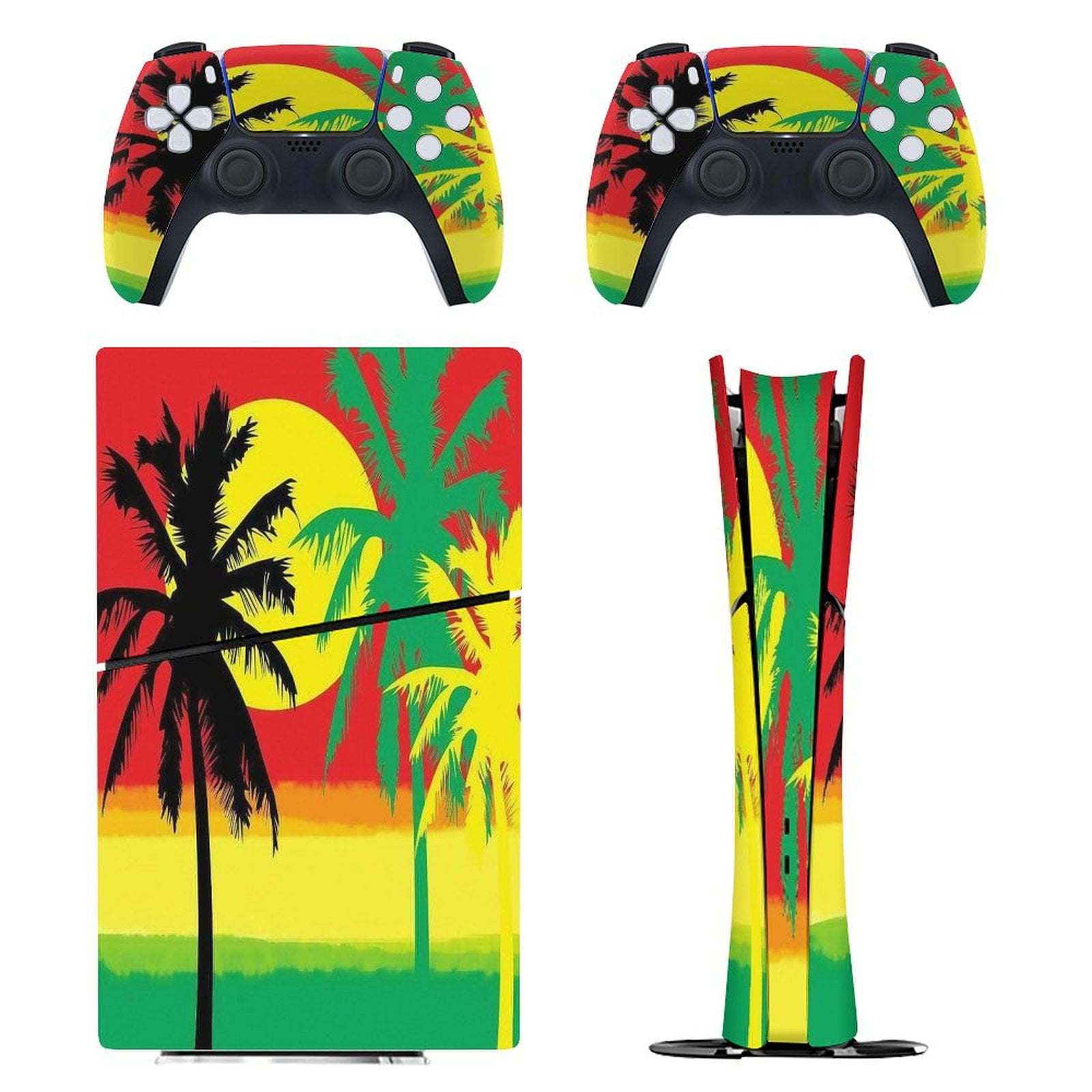 Palm Trees in Jamaica Colors PS5/PS5 Pro/PS5 Slim Digital Disc Skin ...